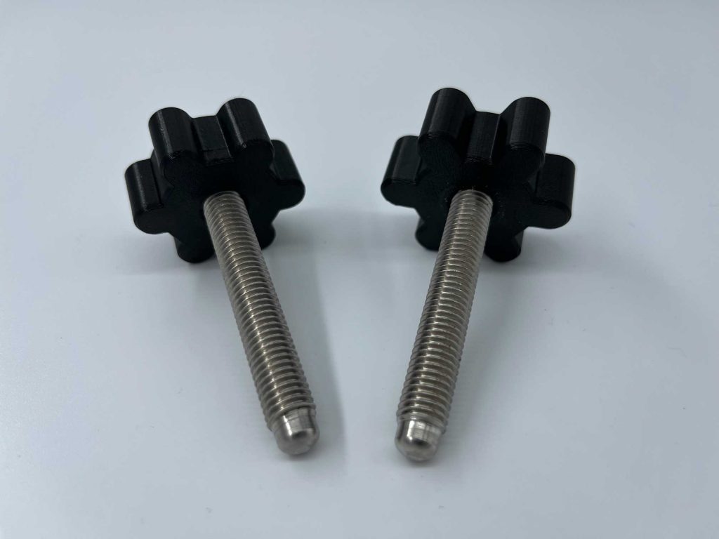 Skywatcher EQ6 azimuth replacement knobs (stainless steel, rounded tips ...